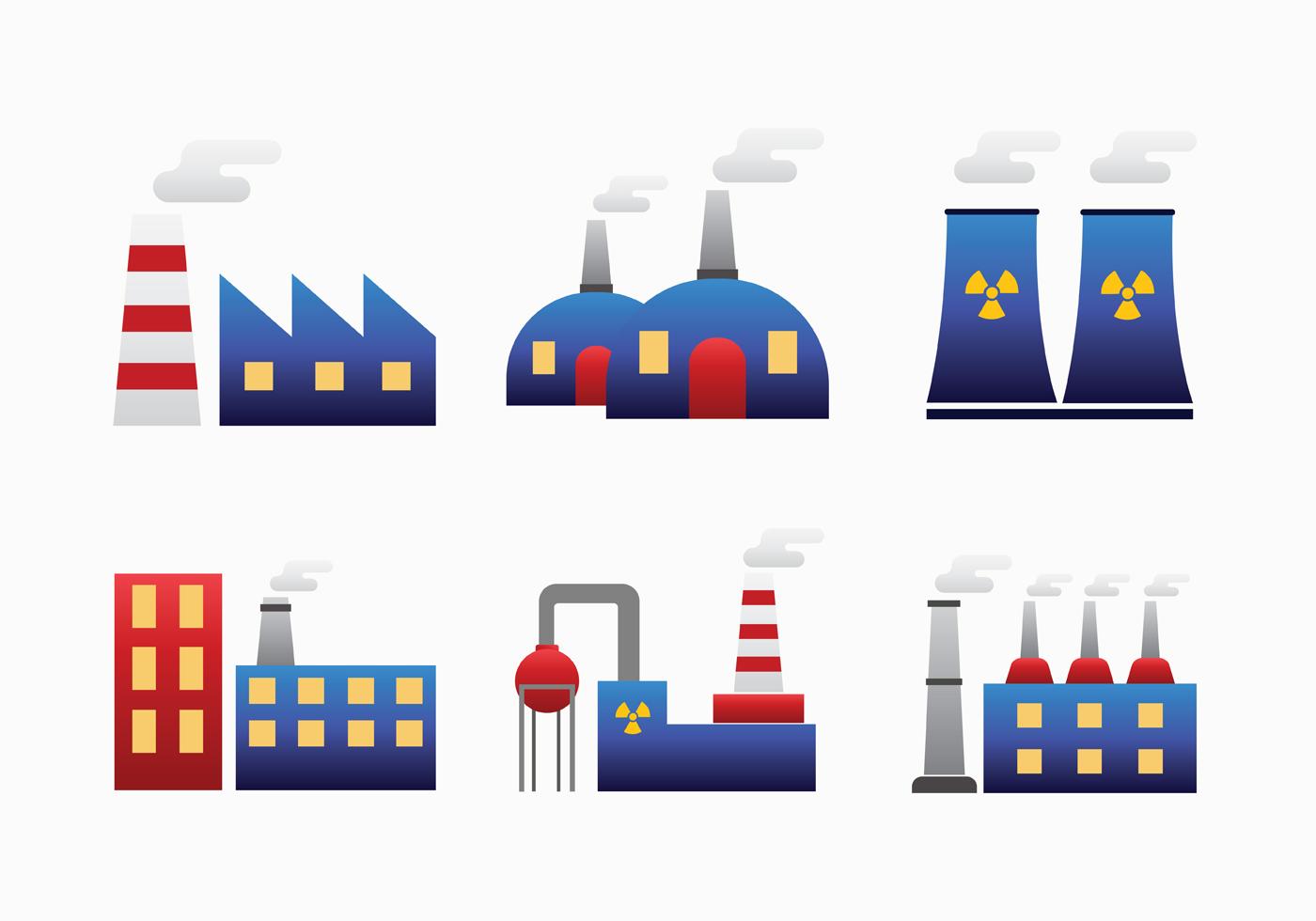 Factory Smoke Stack Vector Pack 151844 Vector Art at Vecteezy