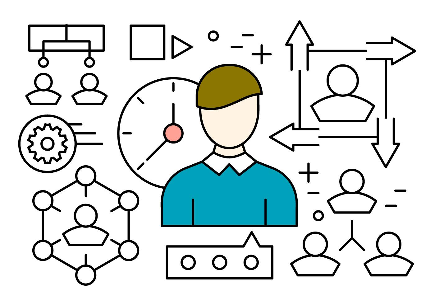 Linear Human Resources Vector Elements 152208 Vector Art at Vecteezy