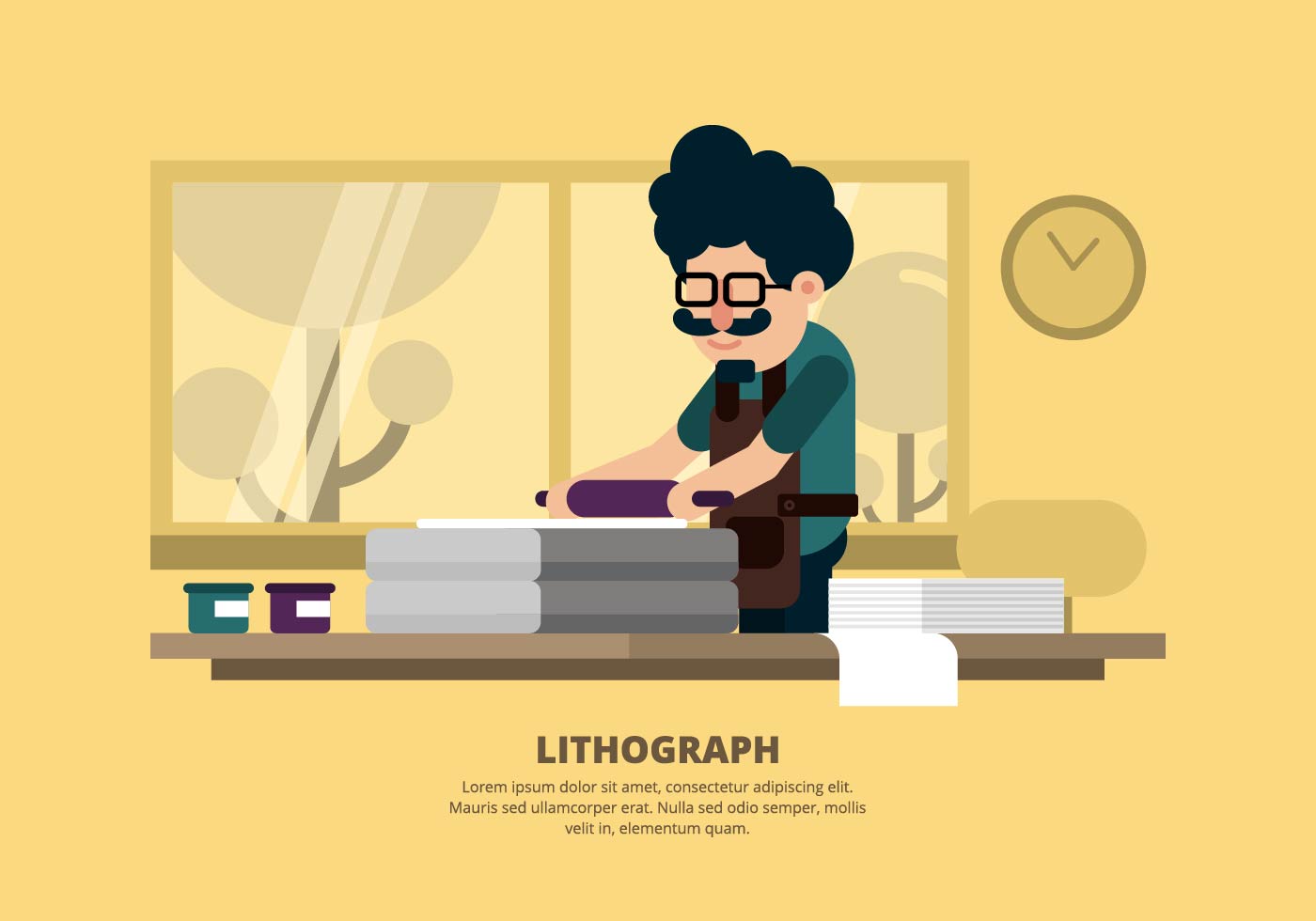 Lithograph Illustration 152708 Vector Art at Vecteezy