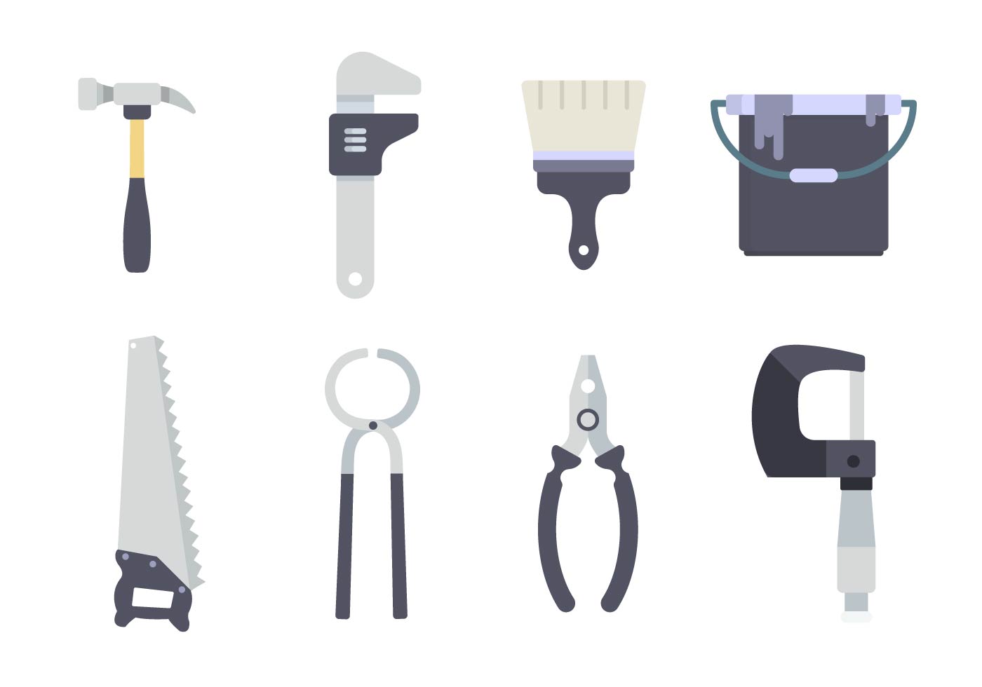 Flat Tool Vectors 153897 Vector Art at Vecteezy