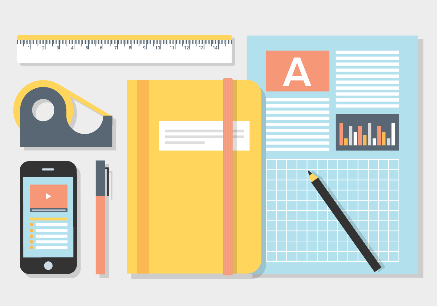 Free Business Workspace Vector Elements 155078 Vector Art at Vecteezy