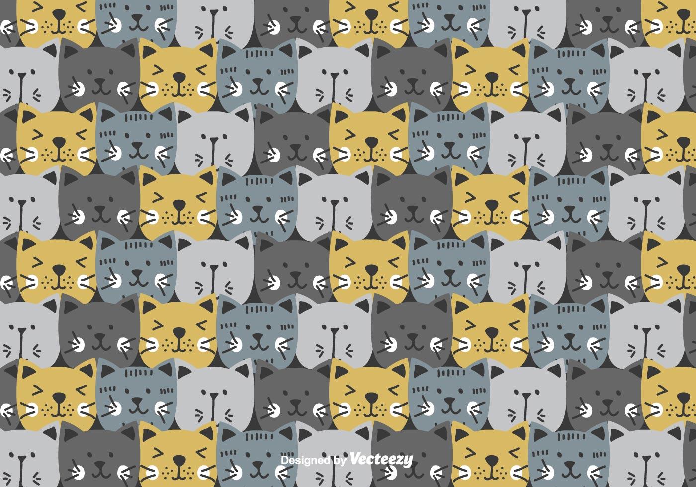 Cats Vector Pattern 155165 Vector Art at Vecteezy