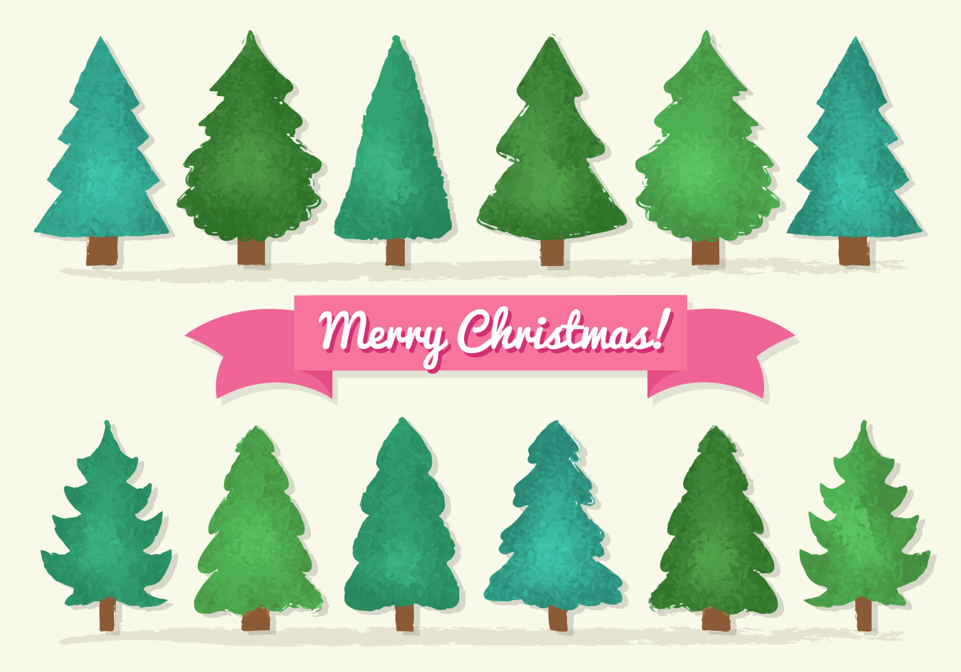 Free Christmas Trees 155570 Vector Art at Vecteezy