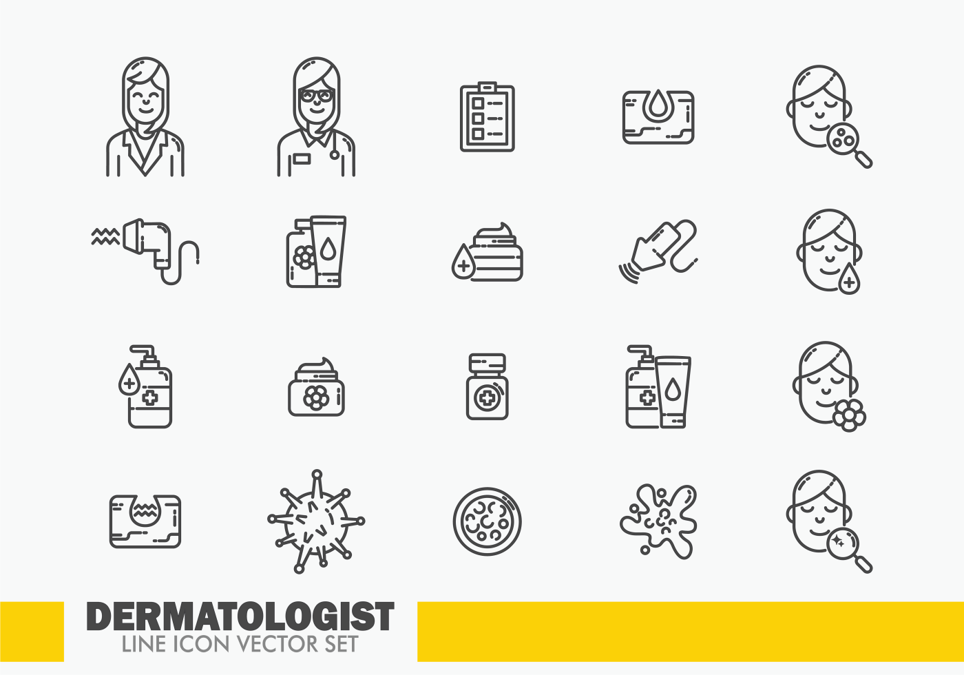 Dermatology Icons Vector 155683 Vector Art At Vecteezy