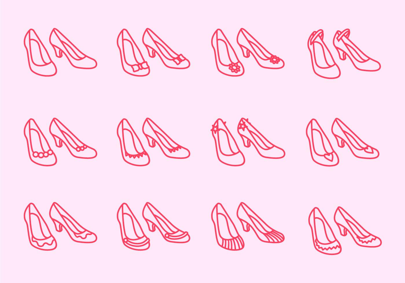 Ruby Shoes 155886 Vector Art at Vecteezy