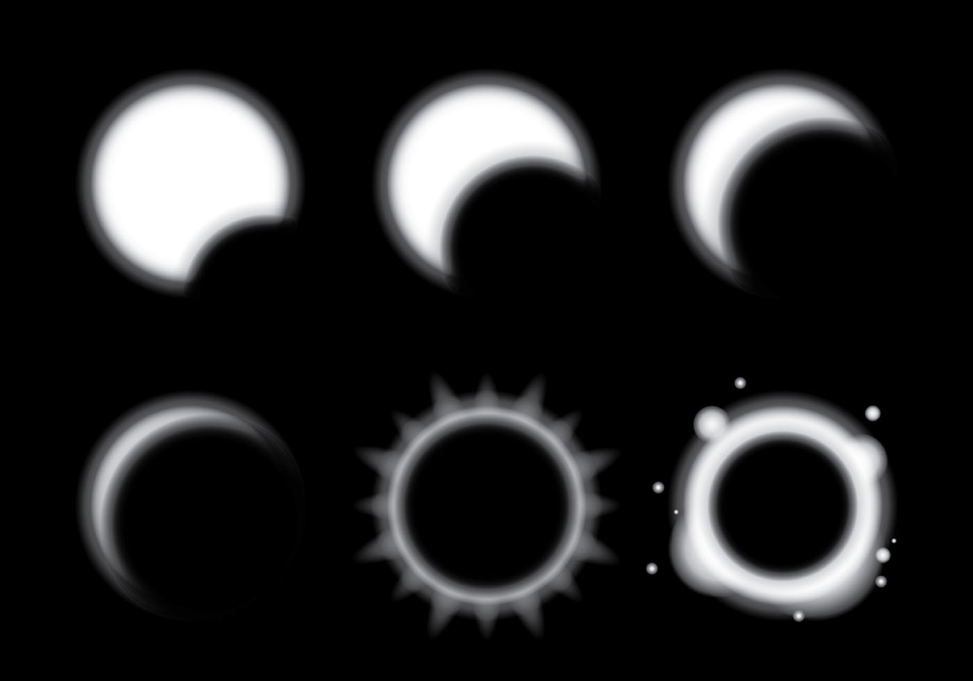 Solar Eclipse Vector Icons 156694 Vector Art at Vecteezy