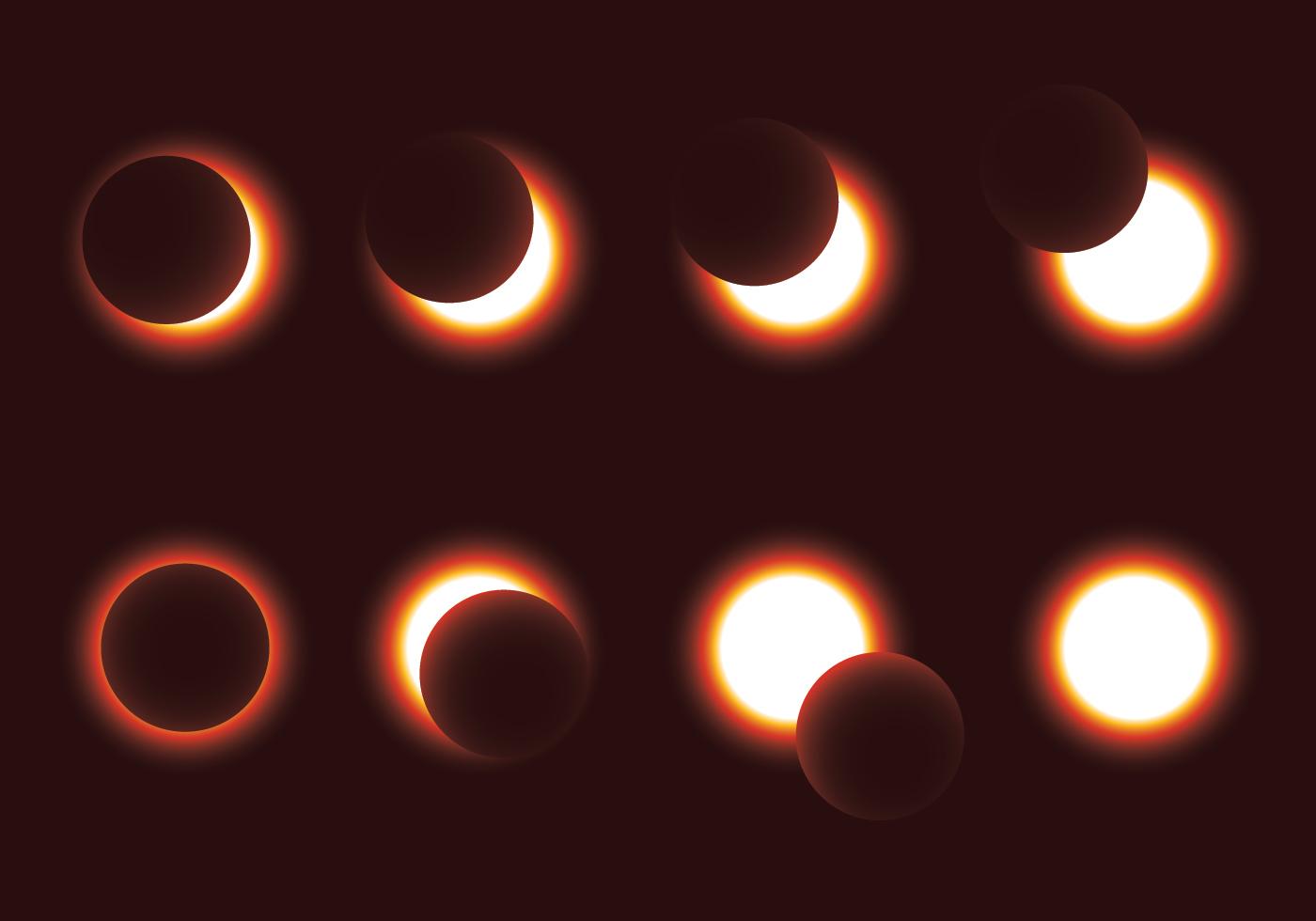 Solar Eclipse Vector Pack 156697 Vector Art at Vecteezy