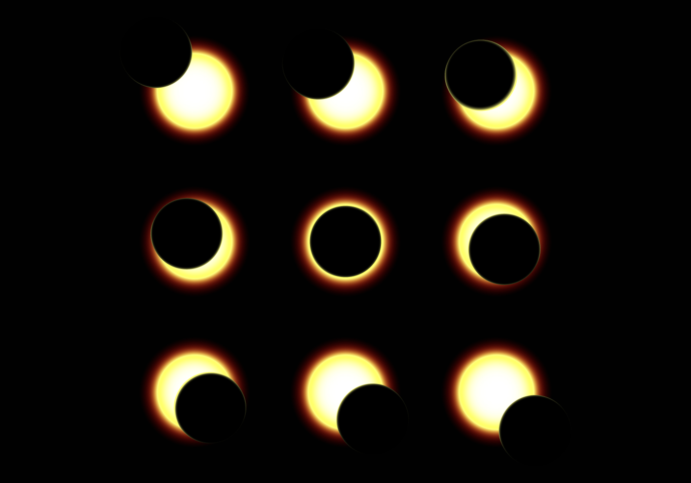 Sun Eclipse Illustration 156723 Vector Art at Vecteezy