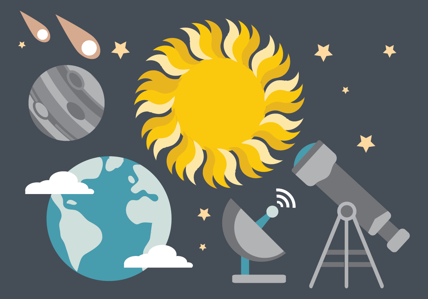 Vector Space Elements 156735 Vector Art at Vecteezy