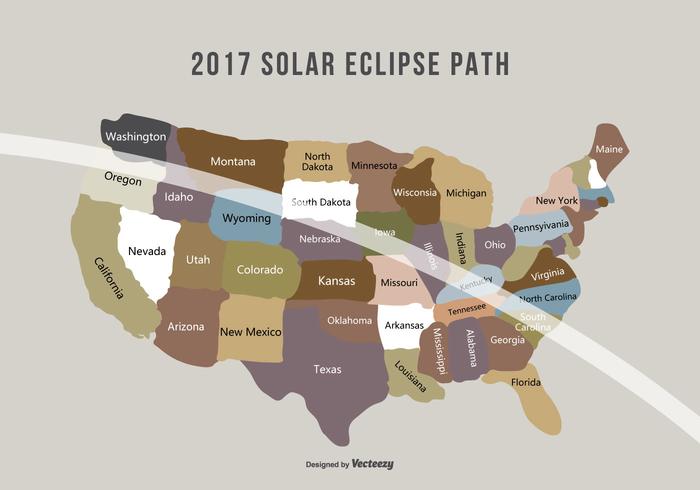 17th August 2017 Eclipse Map - Map