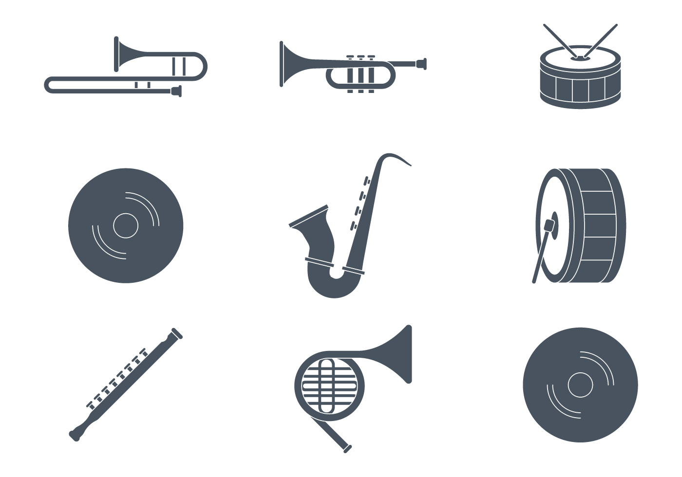 Marching Band Instruments 156989 Vector Art At Vecteezy