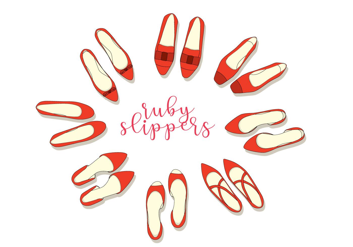 Ruby Slippers Vector 157847 Vector Art at Vecteezy