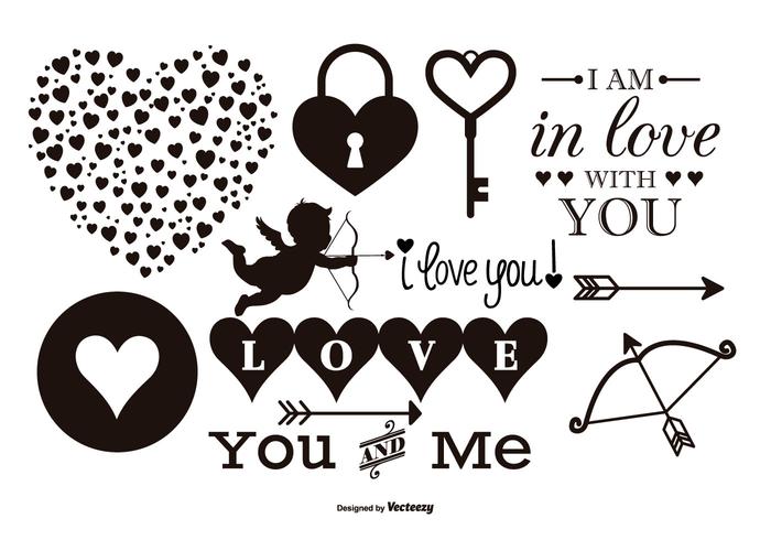 Vector Love Elements Collection 157911 Vector Art At Vecteezy