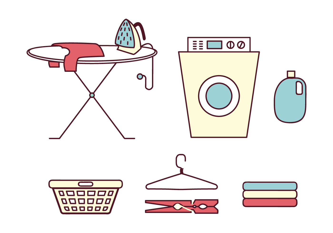 Laundry Elements 158129 Vector Art at Vecteezy