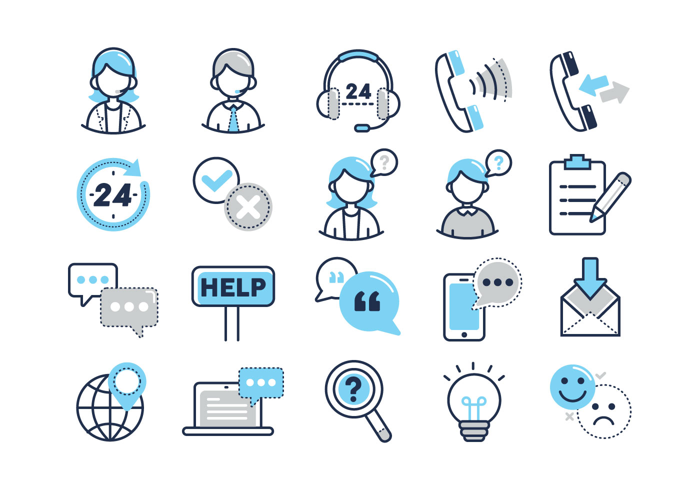 Customer Services Vector Icons 158716 Vector Art at Vecteezy