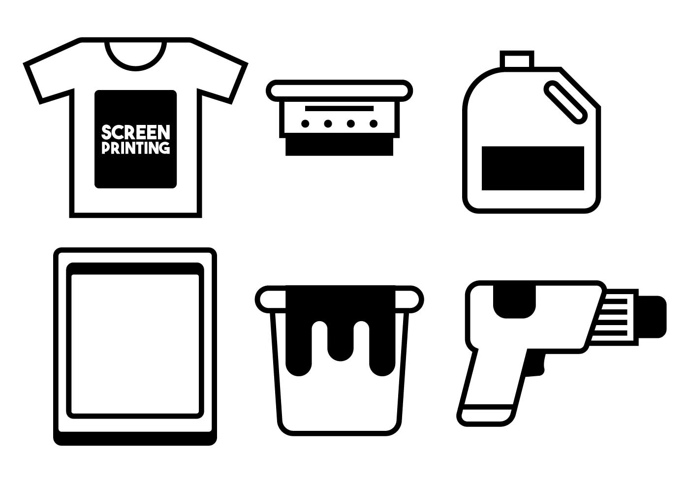 Screen printing vector set 160943 Vector Art at Vecteezy Screen printing vector set 160943 Vector Art at Vecteezy