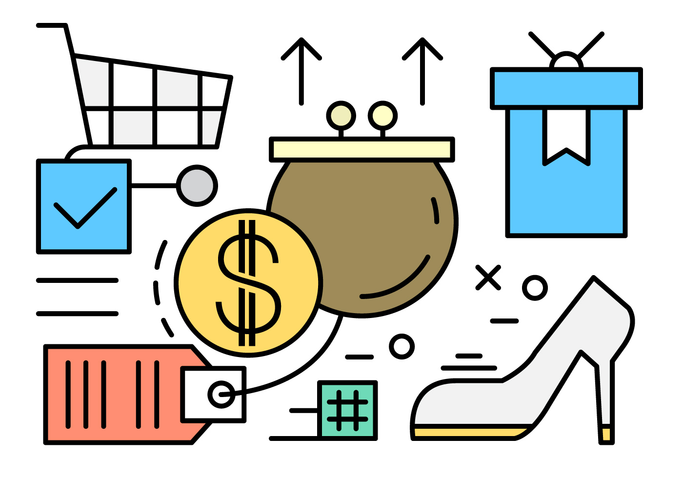 Free Shopping Icons 161011 Vector Art at Vecteezy