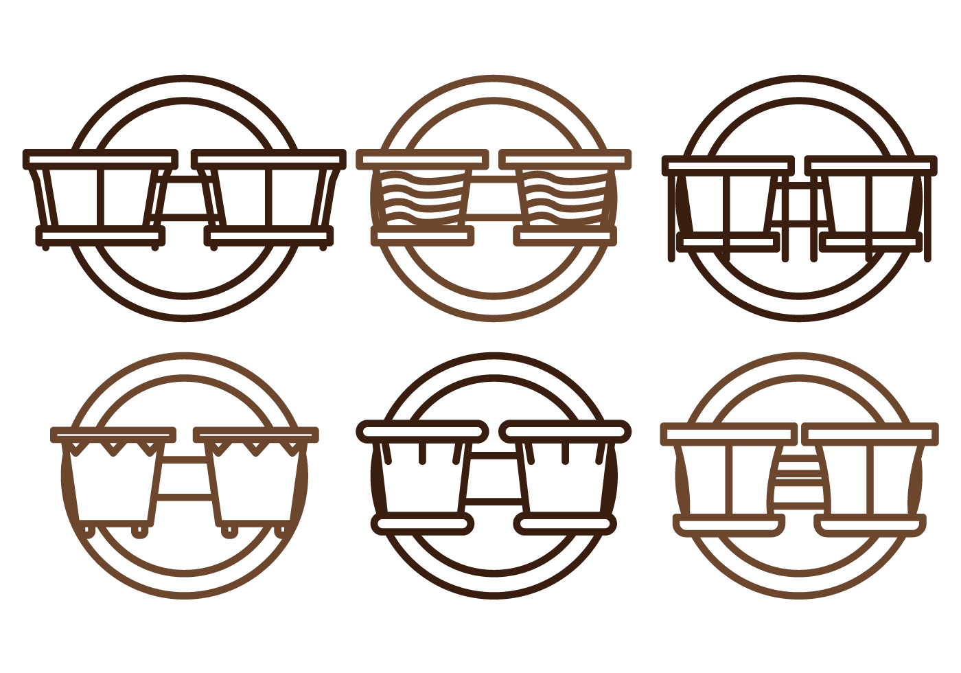 Bongo vector set 161113 Vector Art at Vecteezy