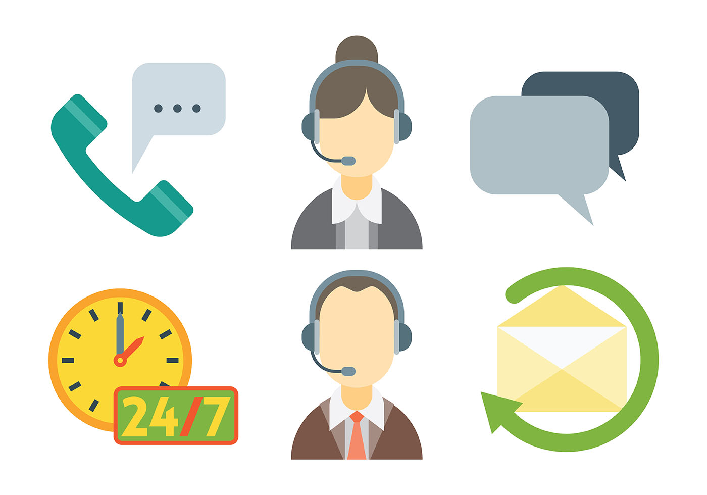 Call Centre Vector Icons 161888 Vector Art at Vecteezy