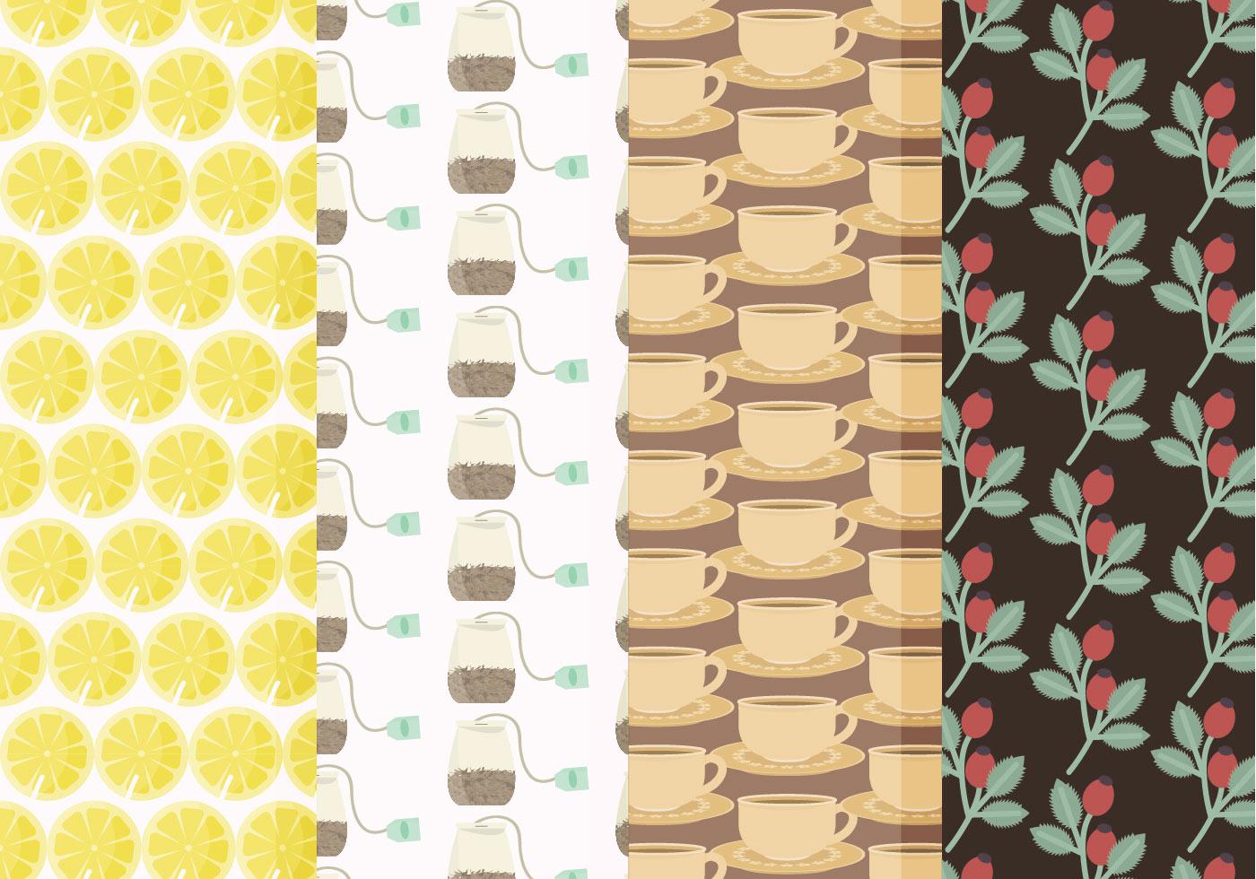 Vector Tea Pattern Set 162105 Vector Art at Vecteezy