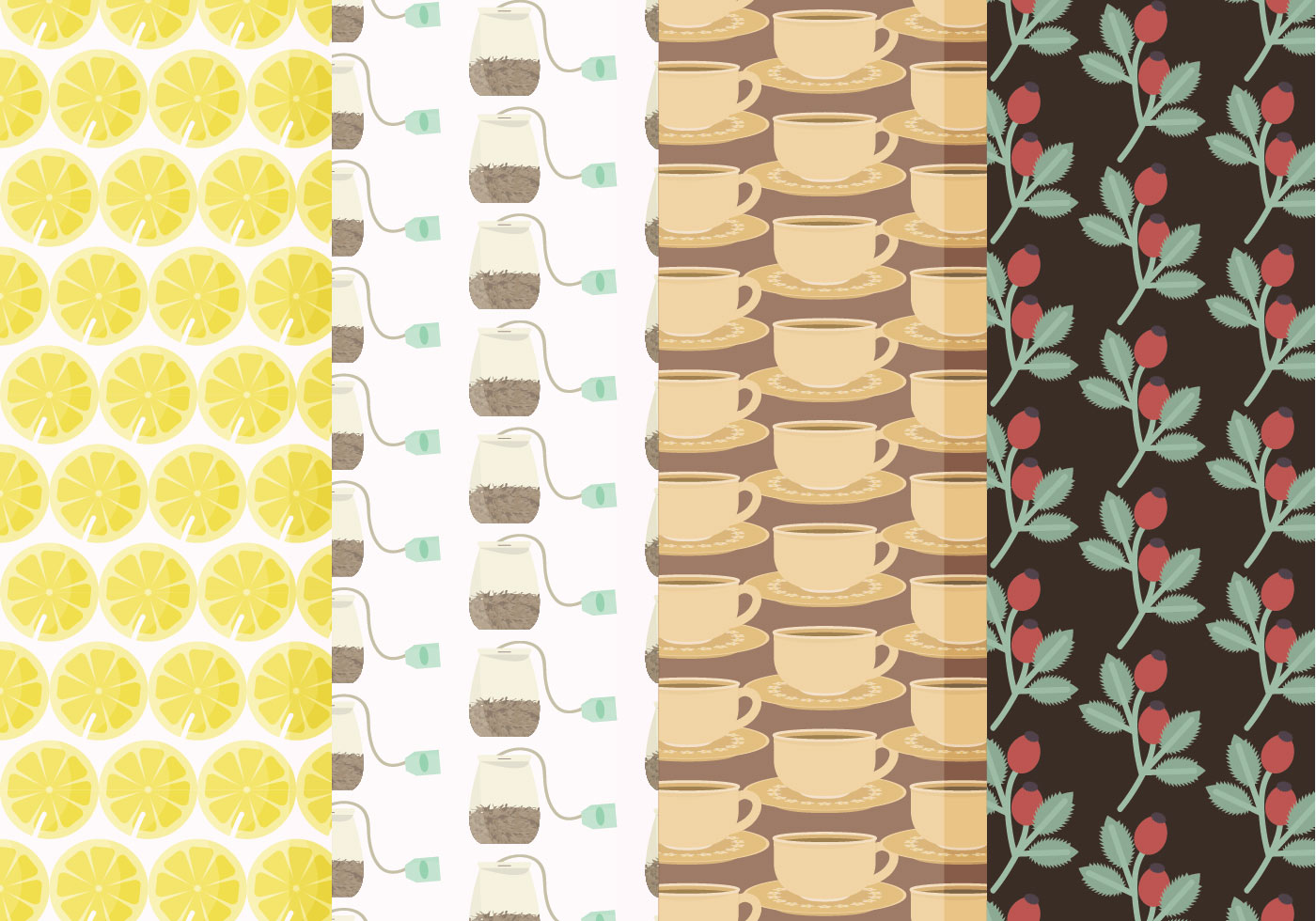 Vector Tea Pattern Set 162105 Vector Art at Vecteezy