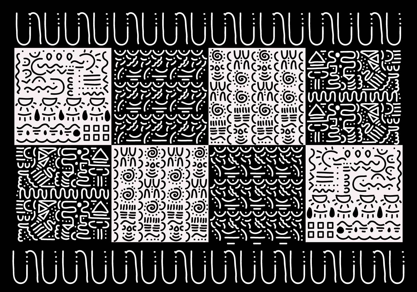 Squiggle Pattern Vector 162108 Vector Art at Vecteezy