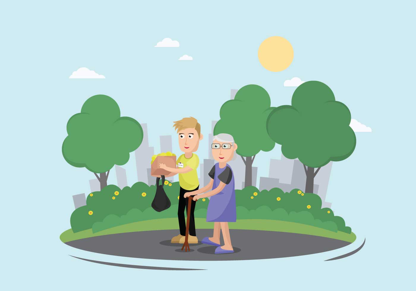 Free Male Caretaker Illustration 163133 Vector Art At Vecteezy