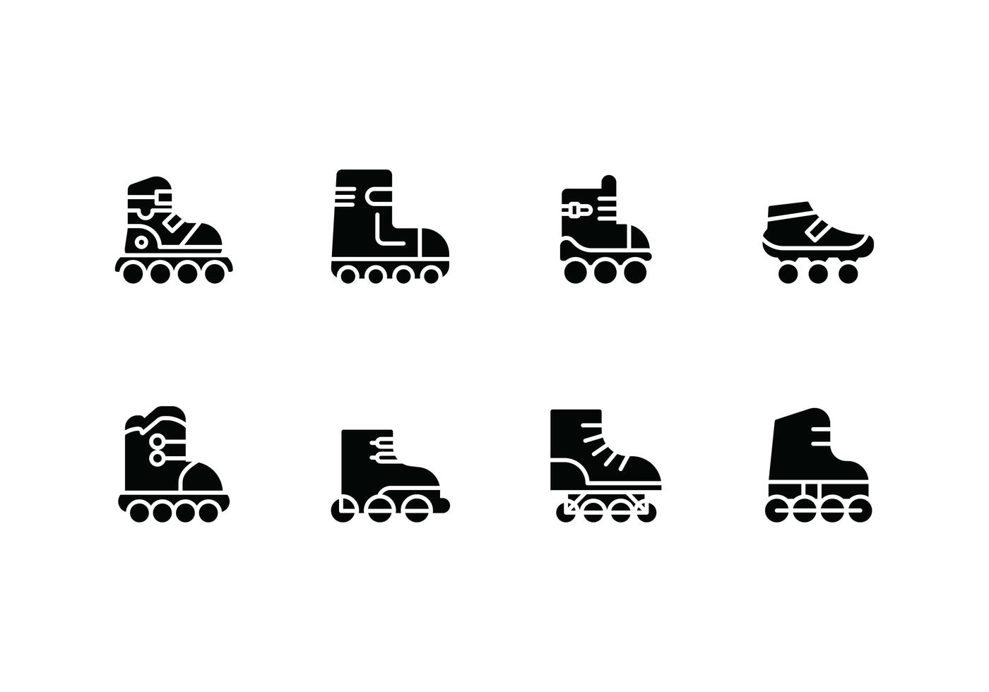 Rollerblade set vector icons 166310 Vector Art at Vecteezy