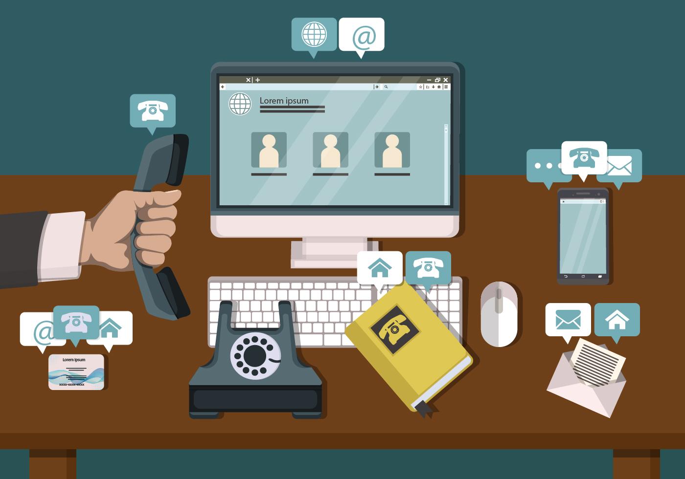 Flat Contact Me Vector Element Collection 166545 Vector Art at Vecteezy