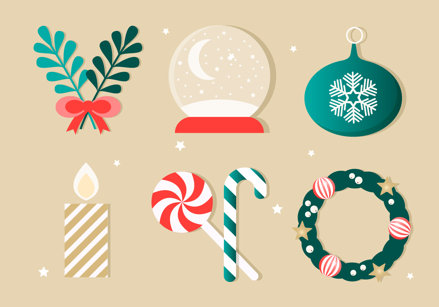 Free Christmas Vector Elements 166585 Vector Art at Vecteezy