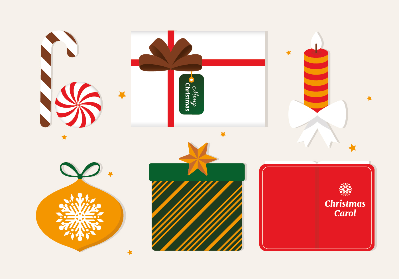 Free Flat Christmas Vector Elements 166590 Vector Art at Vecteezy