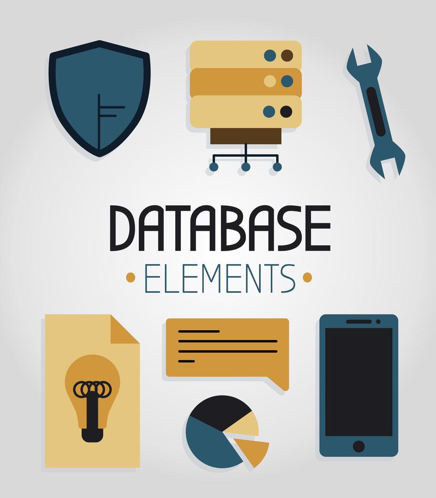 Free Database Elements Vector 167572 Vector Art at Vecteezy