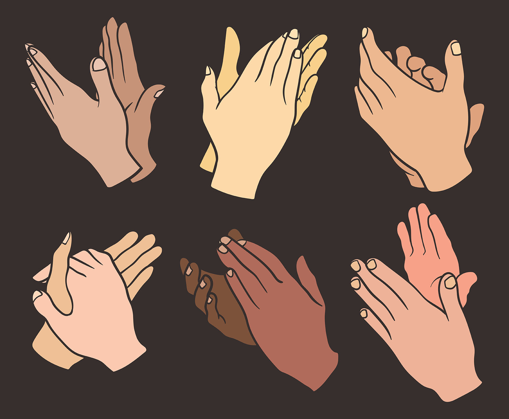 Hands Clapping Vector Icons 168496 Vector Art at Vecteezy Hands Clapping Vector Icons 168496 Vector Art at Vecteezy