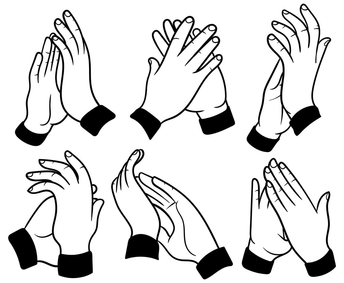 Hands Clapping Vector Icons 168497 Vector Art at Vecteezy