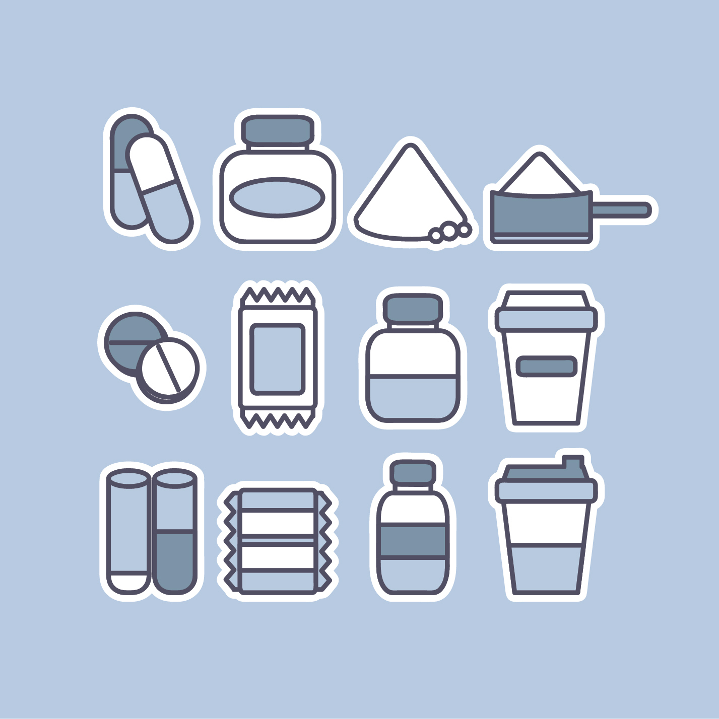 Vector Supplements Icons 169294 Vector Art At Vecteezy