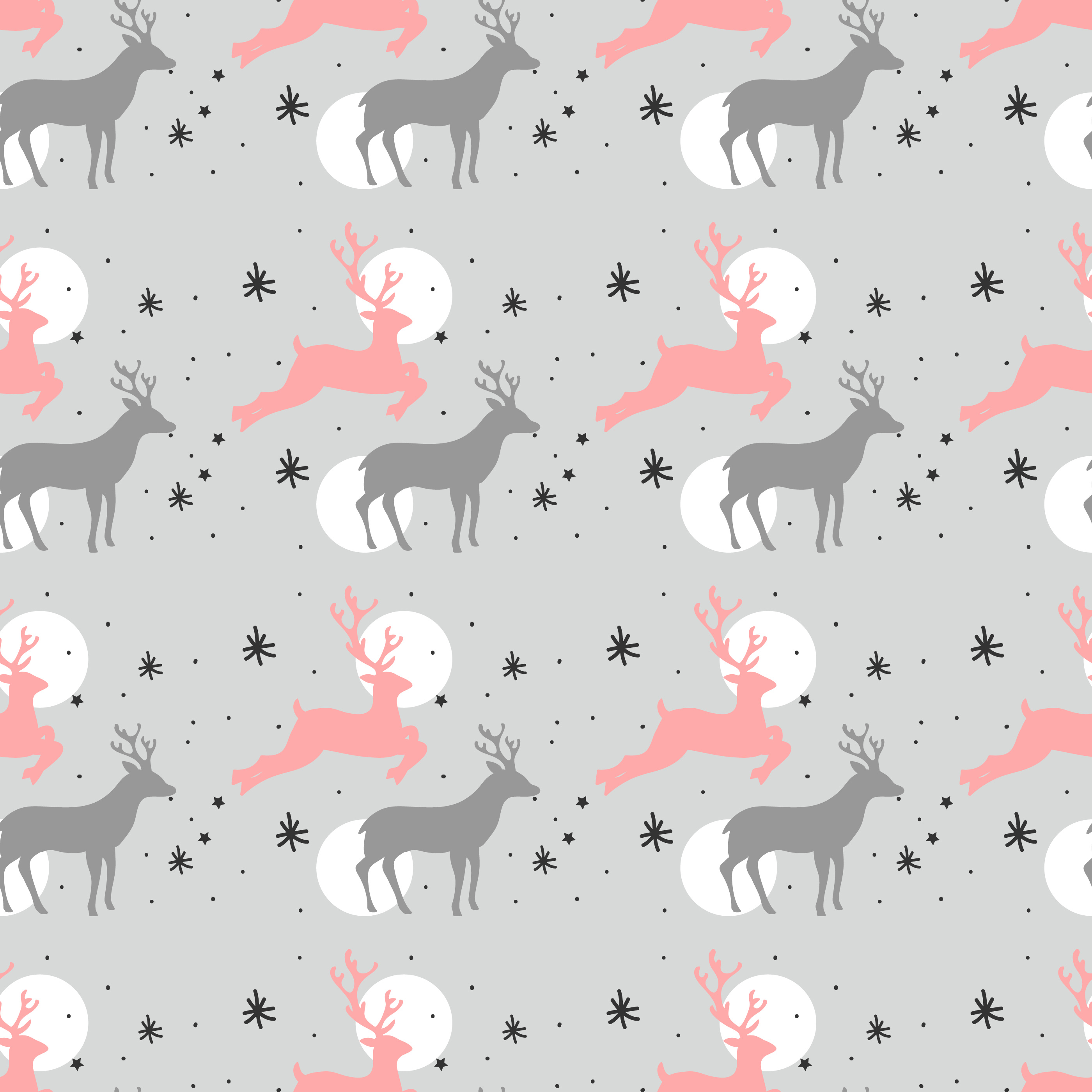 Christmas Deer Pattern 169782 Vector Art At Vecteezy
