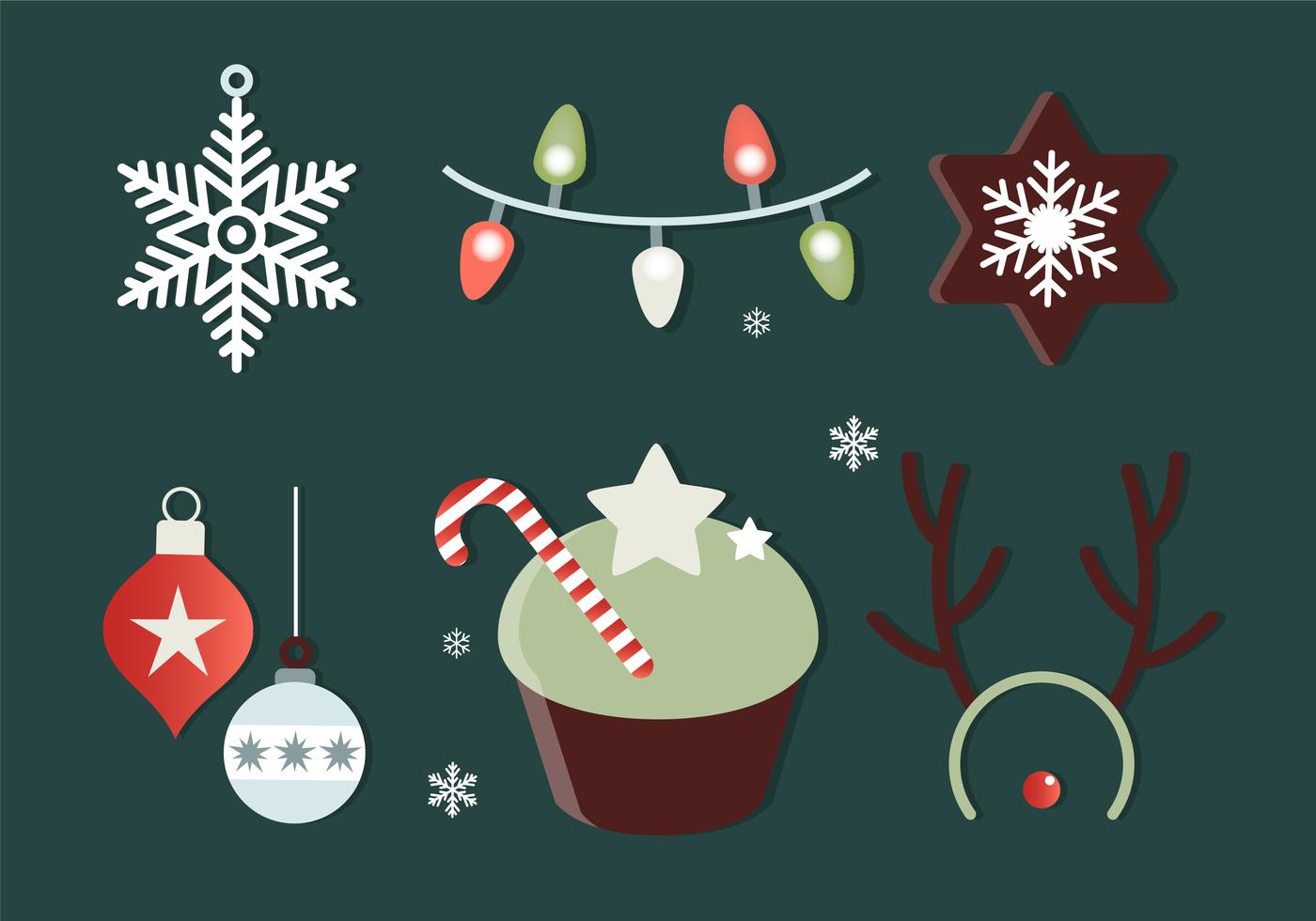 Free Flat Design Vector Christmas Elements 171198 Vector Art at Vecteezy