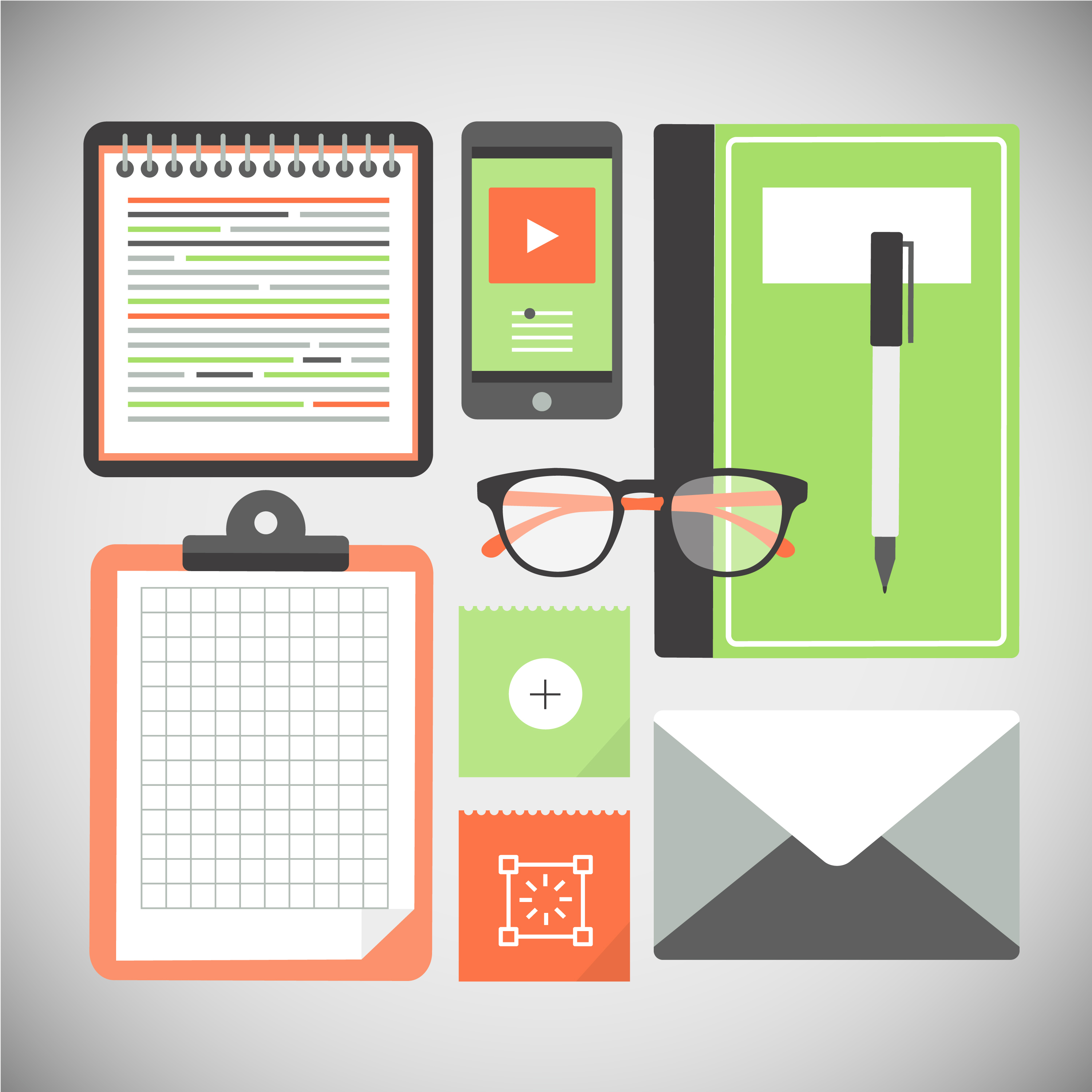 Free Flat Design Vector Office Elements 171234 Vector Art at Vecteezy