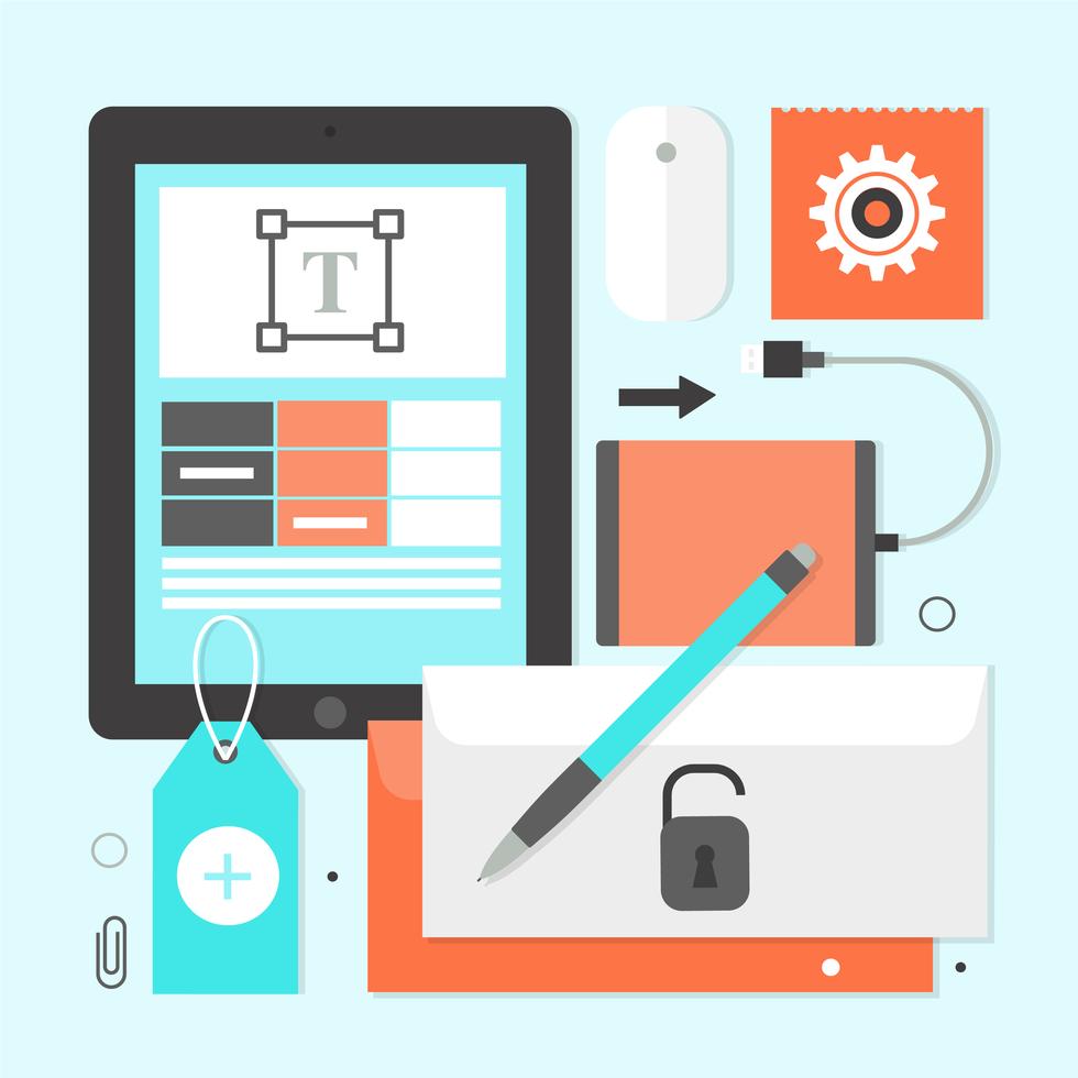 Free Flat Design Vector Office Elements 171235 Vector Art at Vecteezy