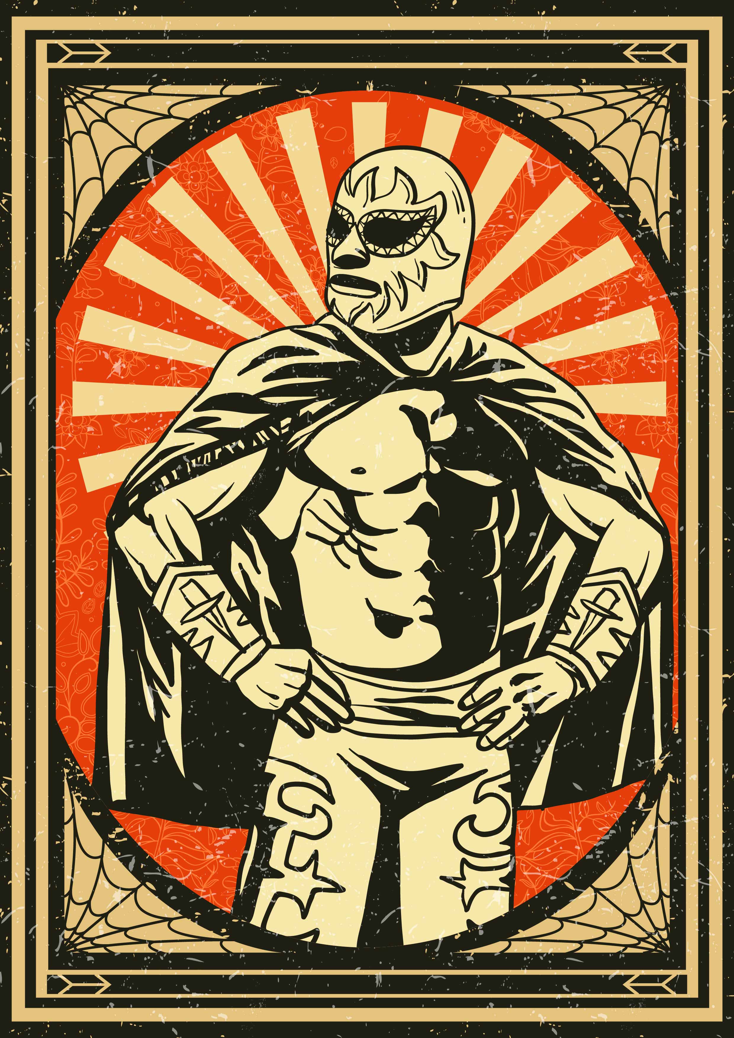 Vintage Mexican Wrestler Poster 171491 Vector Art at Vecteezy Vintage Mexican Wrestler Poster 171491 Vector Art at Vecteezy