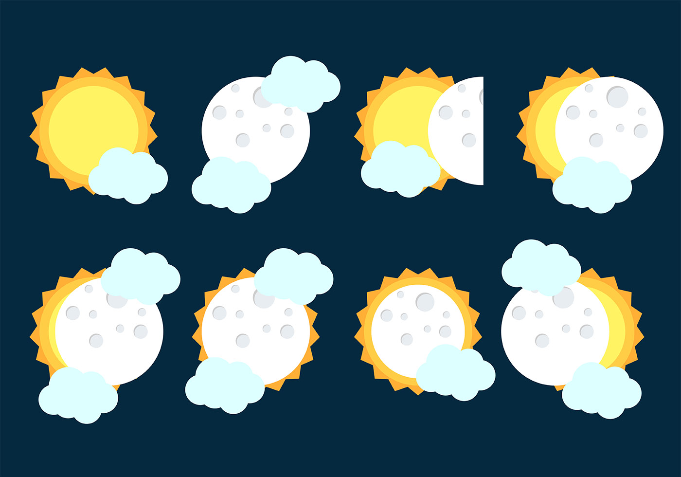 Solar Eclipse Icon Vector 171986 Vector Art at Vecteezy