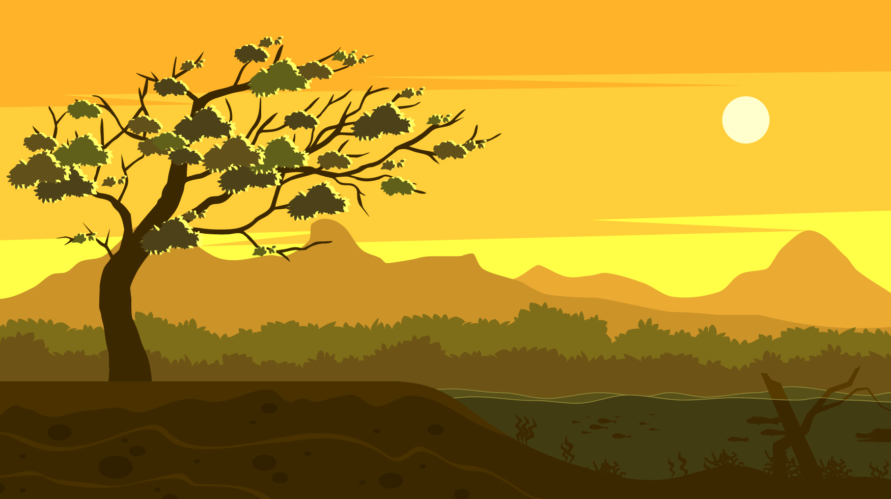 Gum Tree In The Wild Vector 172555 Vector Art At Vecteezy