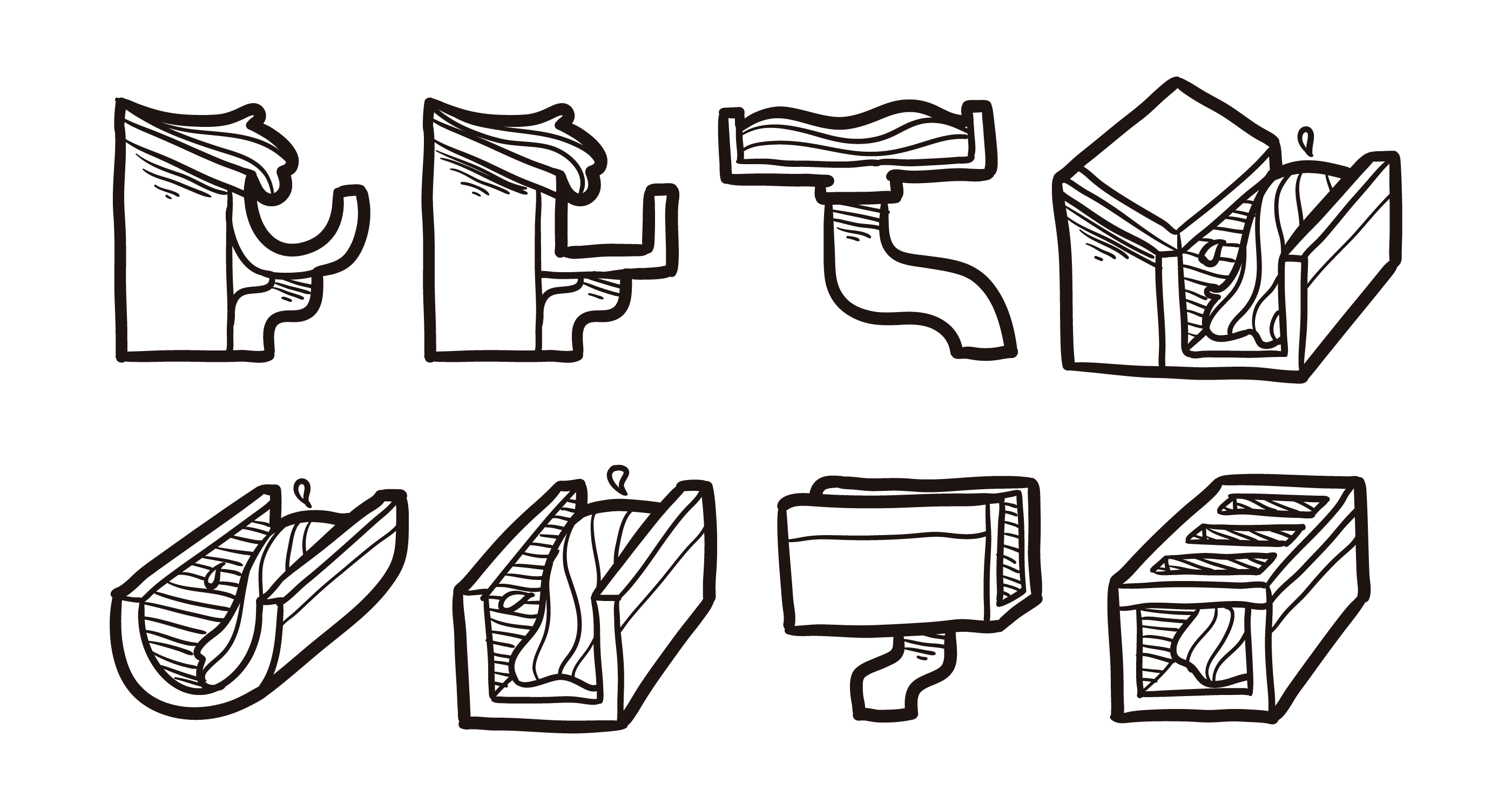 Gutter Icons Vector 172786 Vector Art at Vecteezy