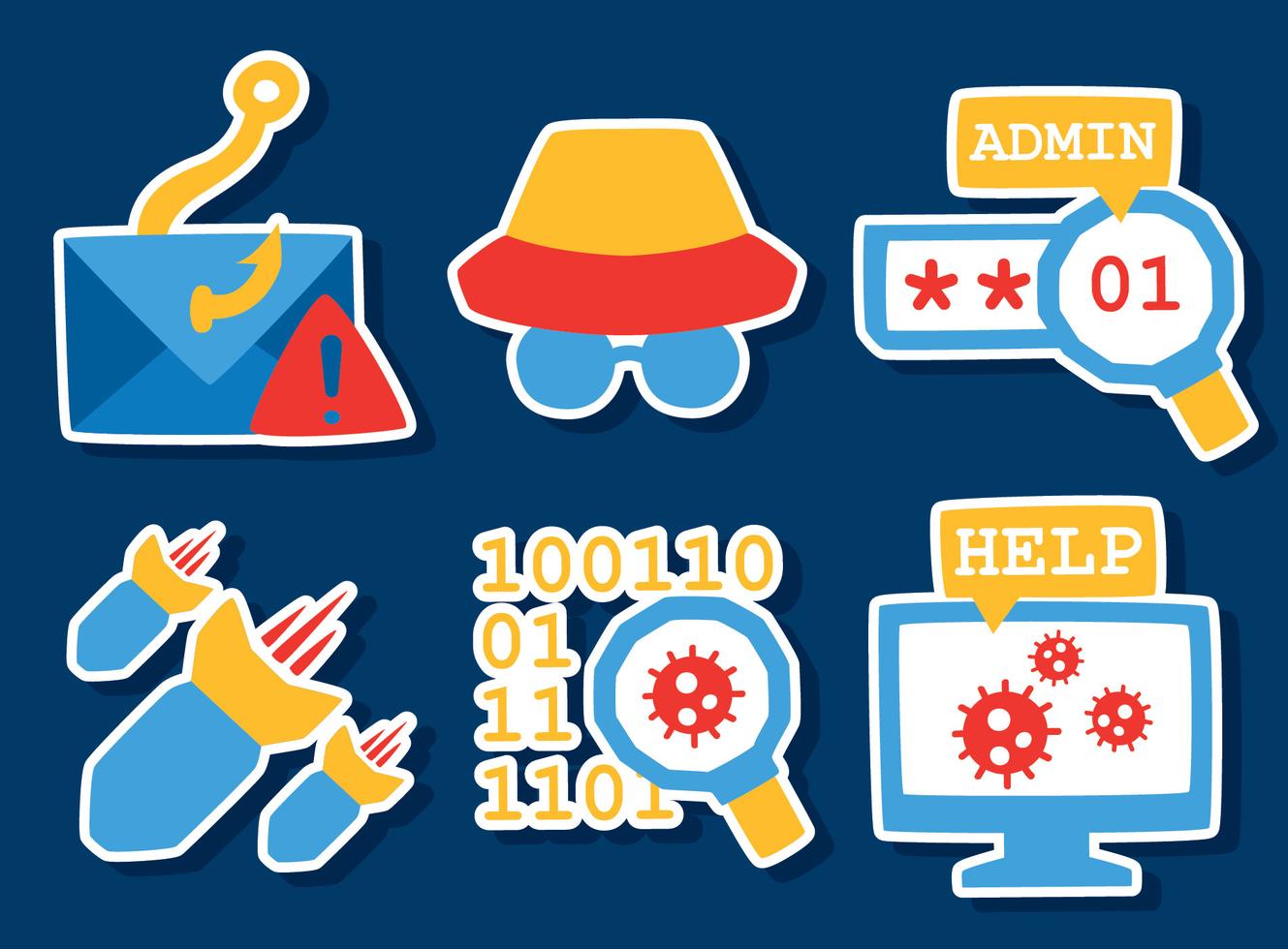 Computer Attacks Element Vector 173573 Vector Art at Vecteezy