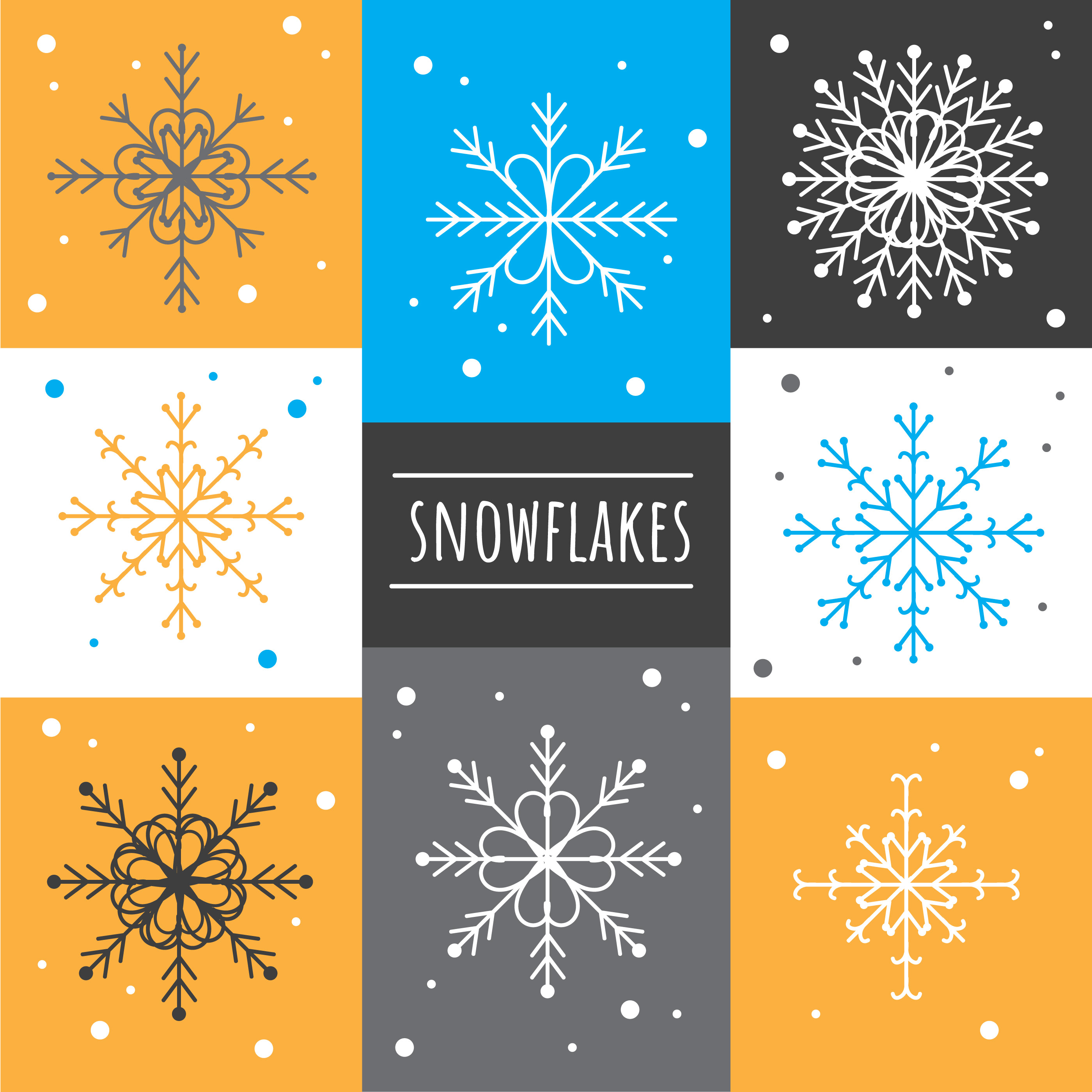 Snowflakes Vector Set 173976 Vector Art at Vecteezy