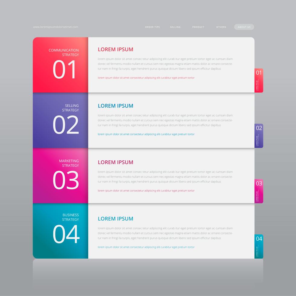 Vector Infographic Index Paper with White Background Template. 174080 ...