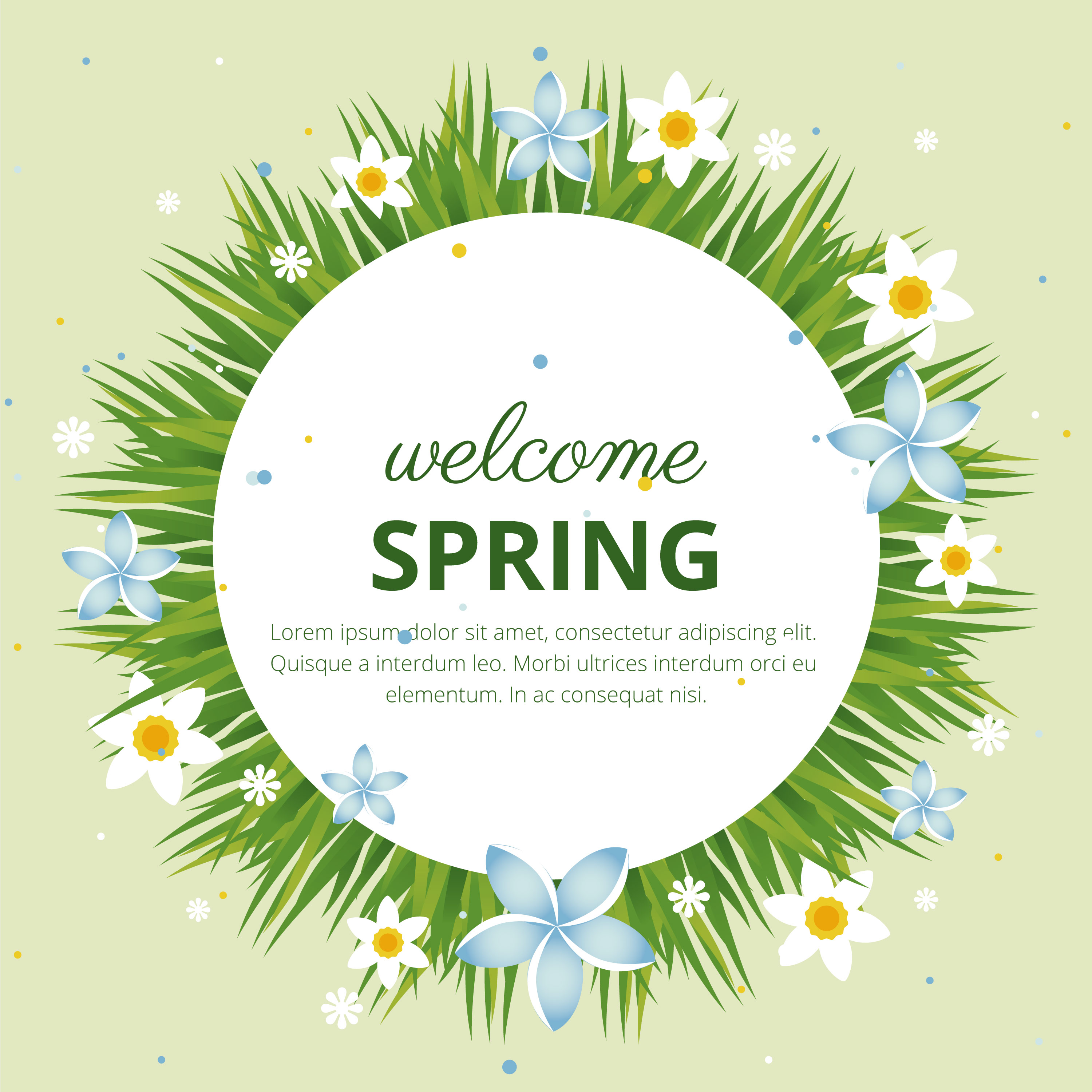 Spring Vector Greeting Card Design 174760 Vector Art at Vecteezy