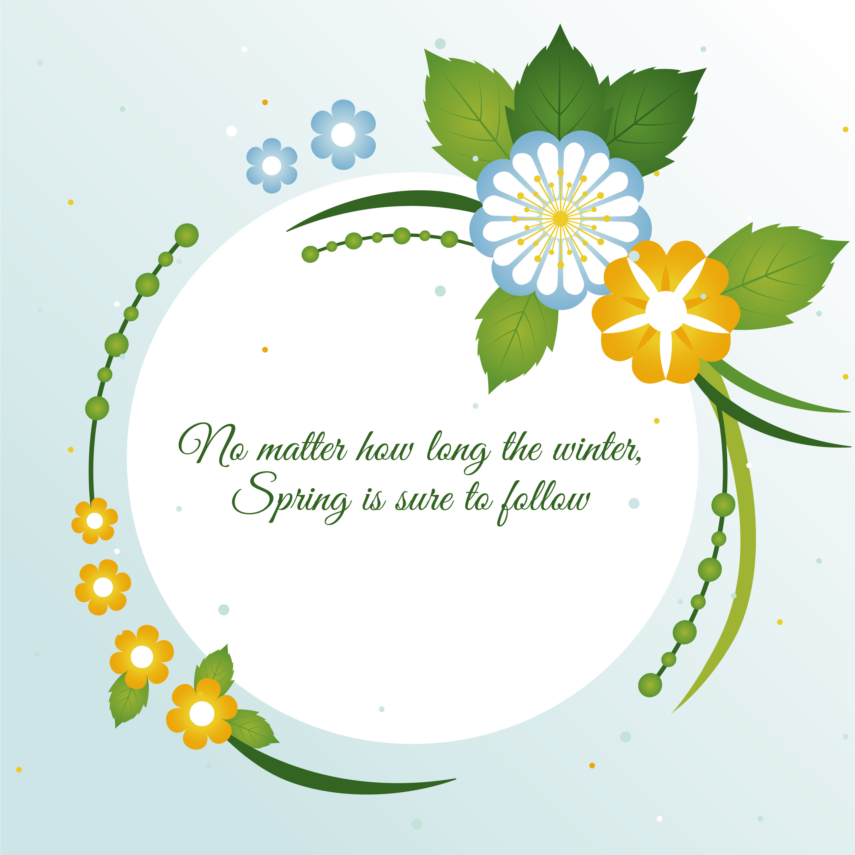 Spring Vector Greeting Card Design 174761 Vector Art at Vecteezy