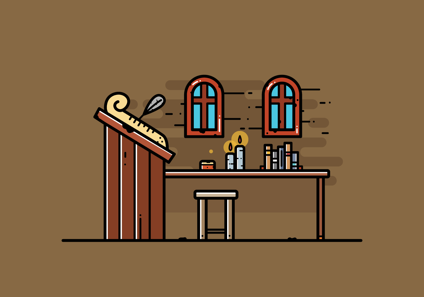 Scribe Desk Vector 175093 Vector Art at Vecteezy