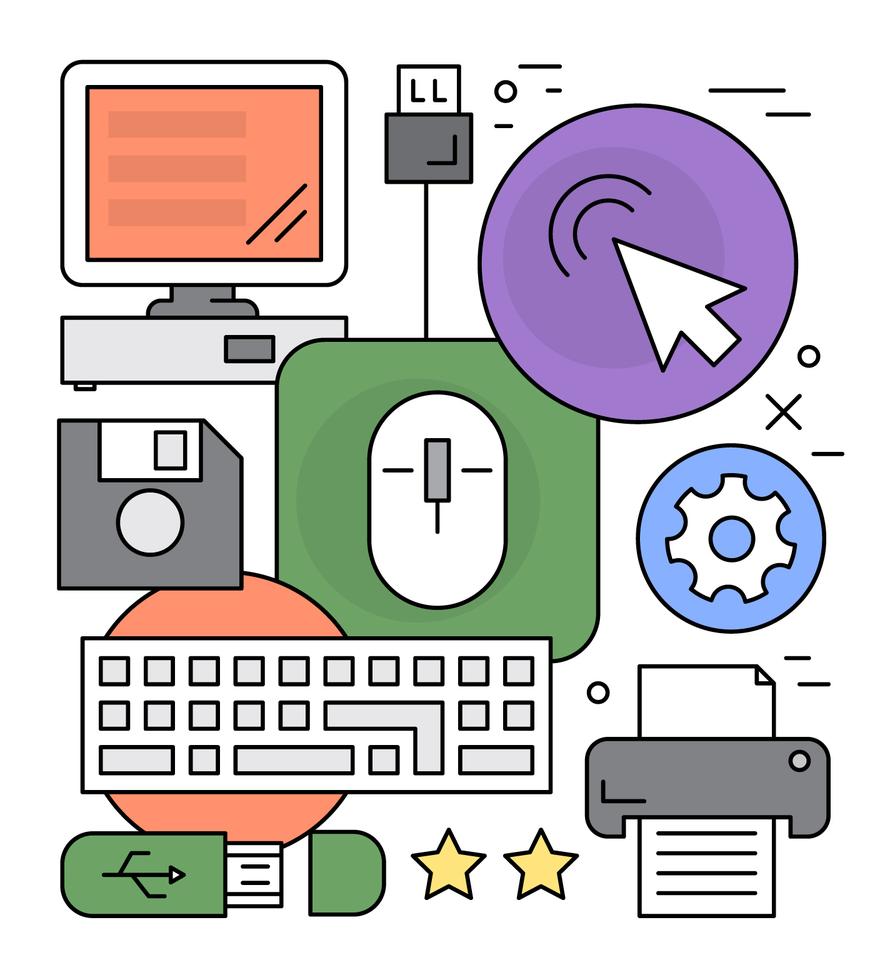 Linear Computer Technology 175204 Vector Art at Vecteezy